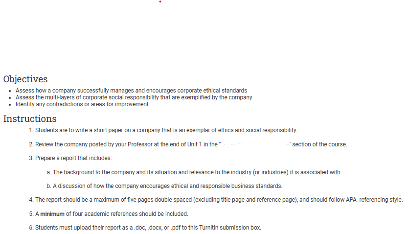 Solved Objectives - Assess how a company successfully | Chegg.com
