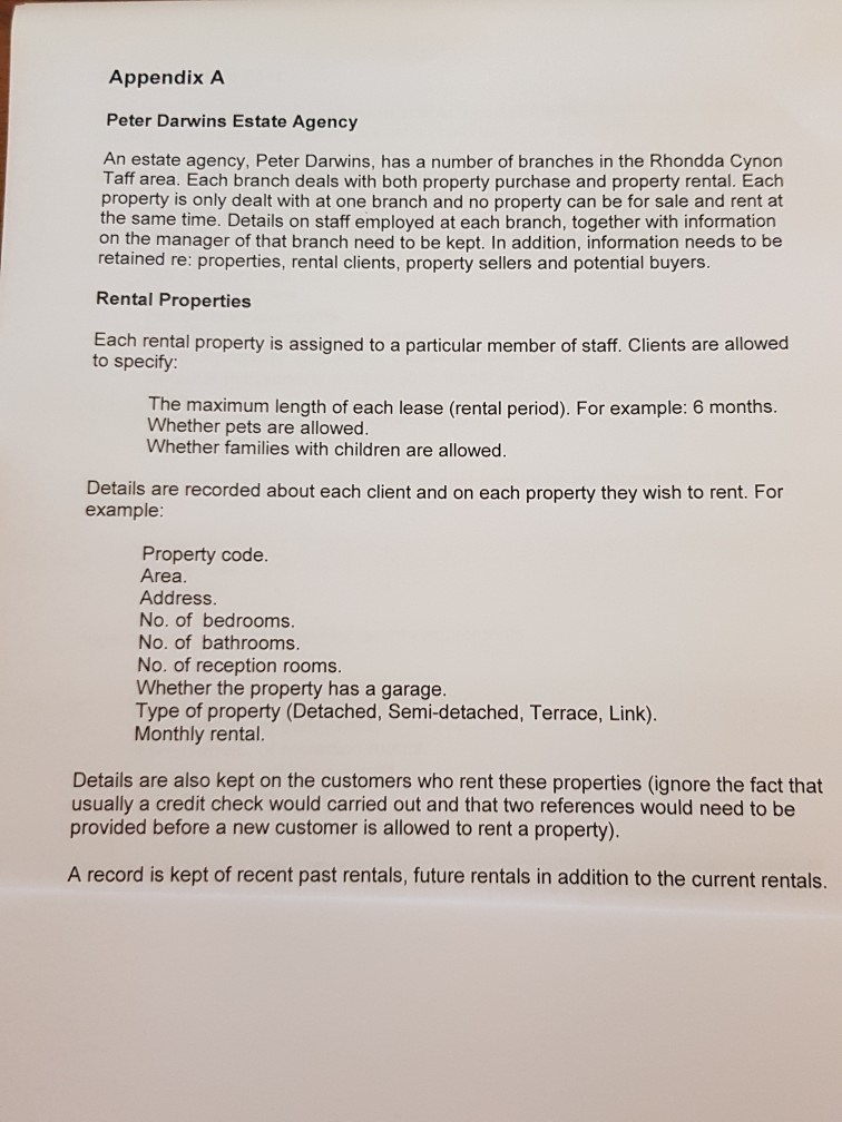 Solved Assessment Task: Using the scenario given in Appendix | Chegg.com