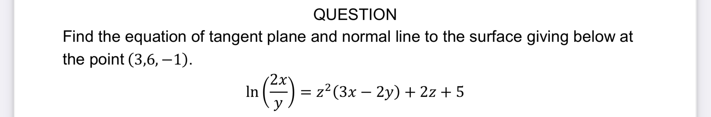 Solved Find the equation of tangent plane and normal line to | Chegg.com