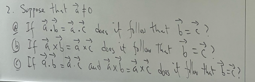 Solved Suppose That Veca≠0if Vecavecbvecavecc 