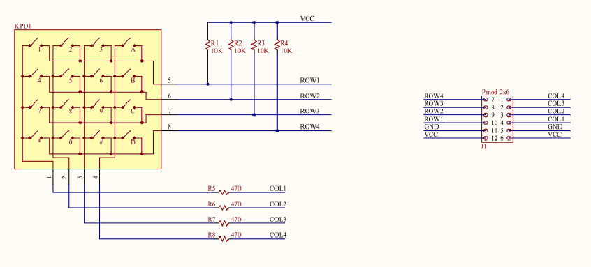Interfacing a Hexadecimal keypad to receive input for | Chegg.com