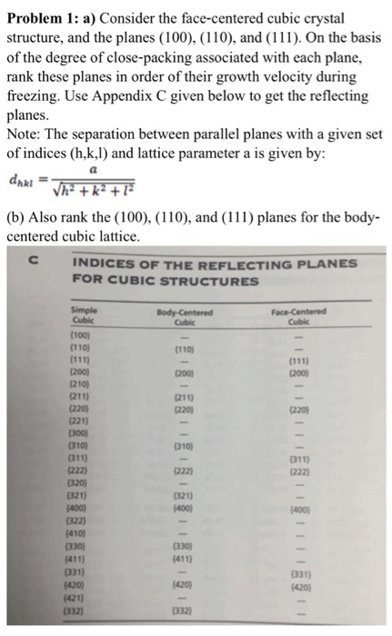 Solved Consider the face-centered cubic crystal structure, | Chegg.com