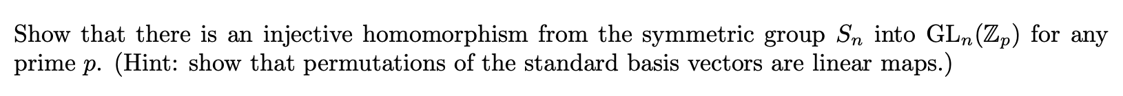 Solved Show that there is an injective homomorphism from the | Chegg.com