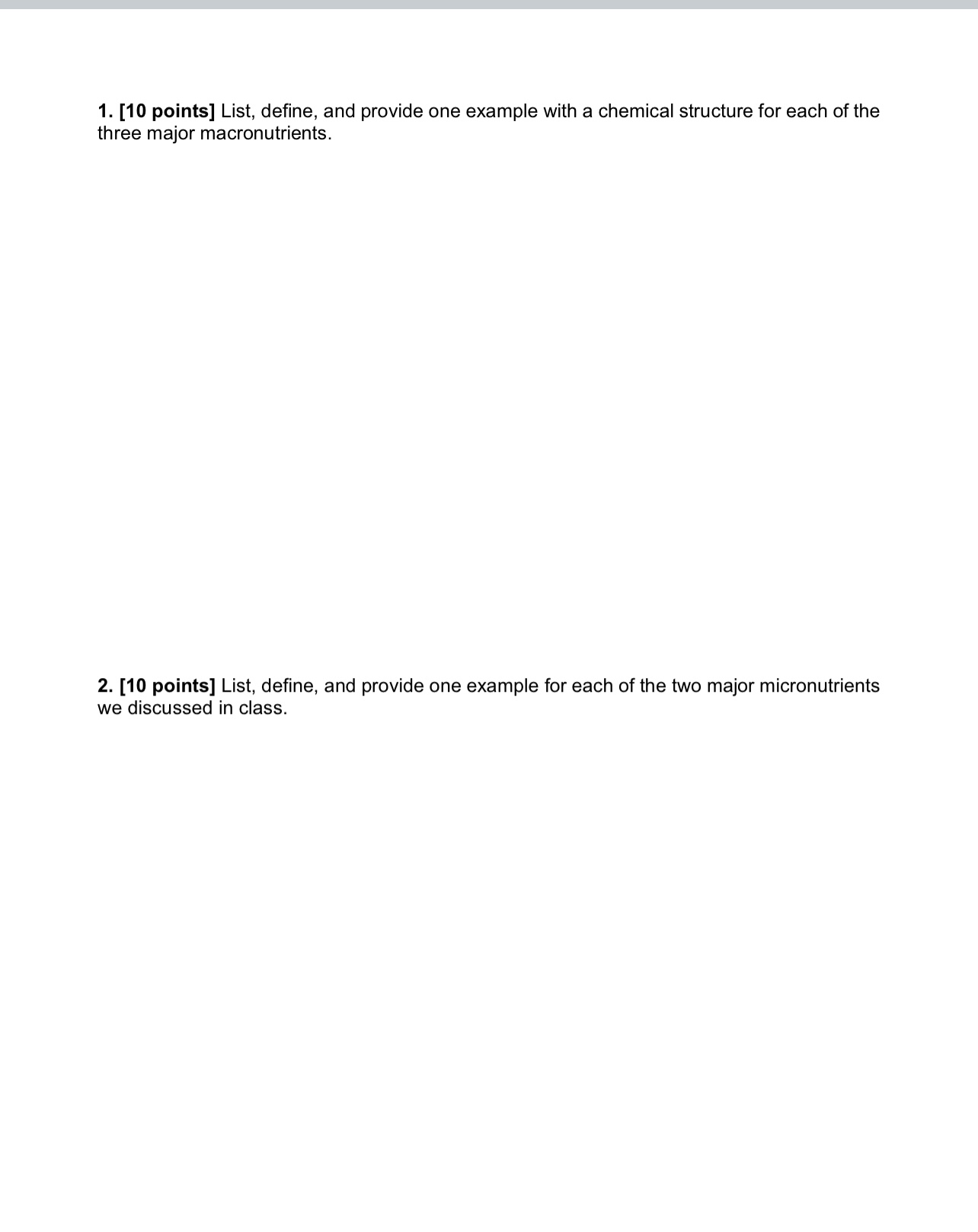 Solved [10 ﻿points] ﻿List, define, and provide one example | Chegg.com