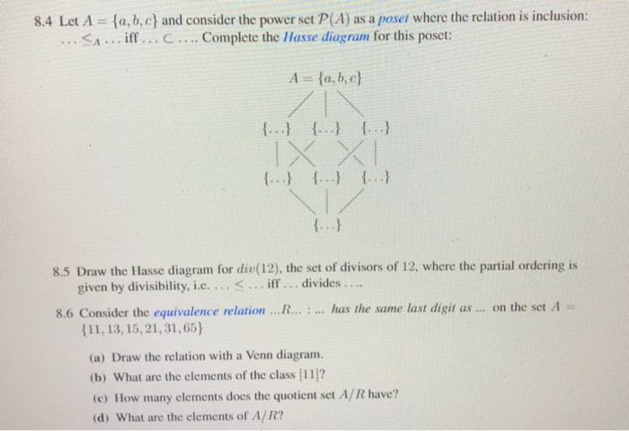 Solved fa, b,c) and consider the power set P(A) as a poset | Chegg.com