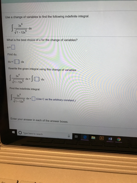 Solved Use a change of variables to find the following | Chegg.com