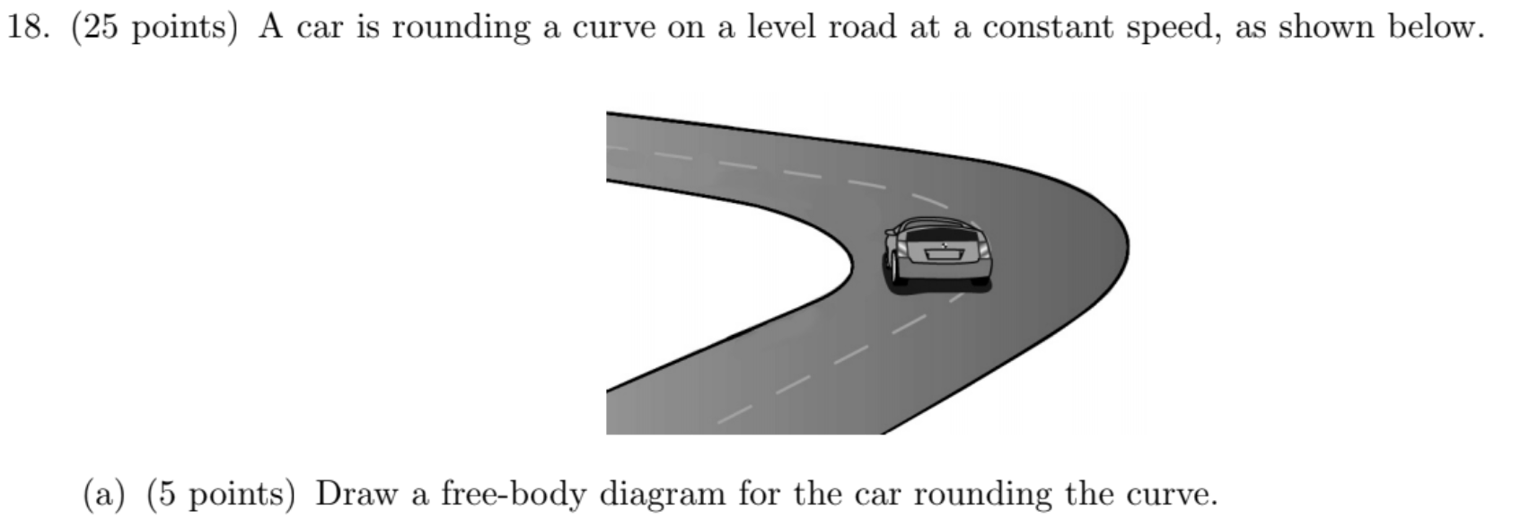 Solved A car is rounding a curve on a level road at a | Chegg.com