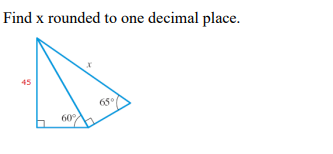 Solved Find x rounded to one decimal place. | Chegg.com