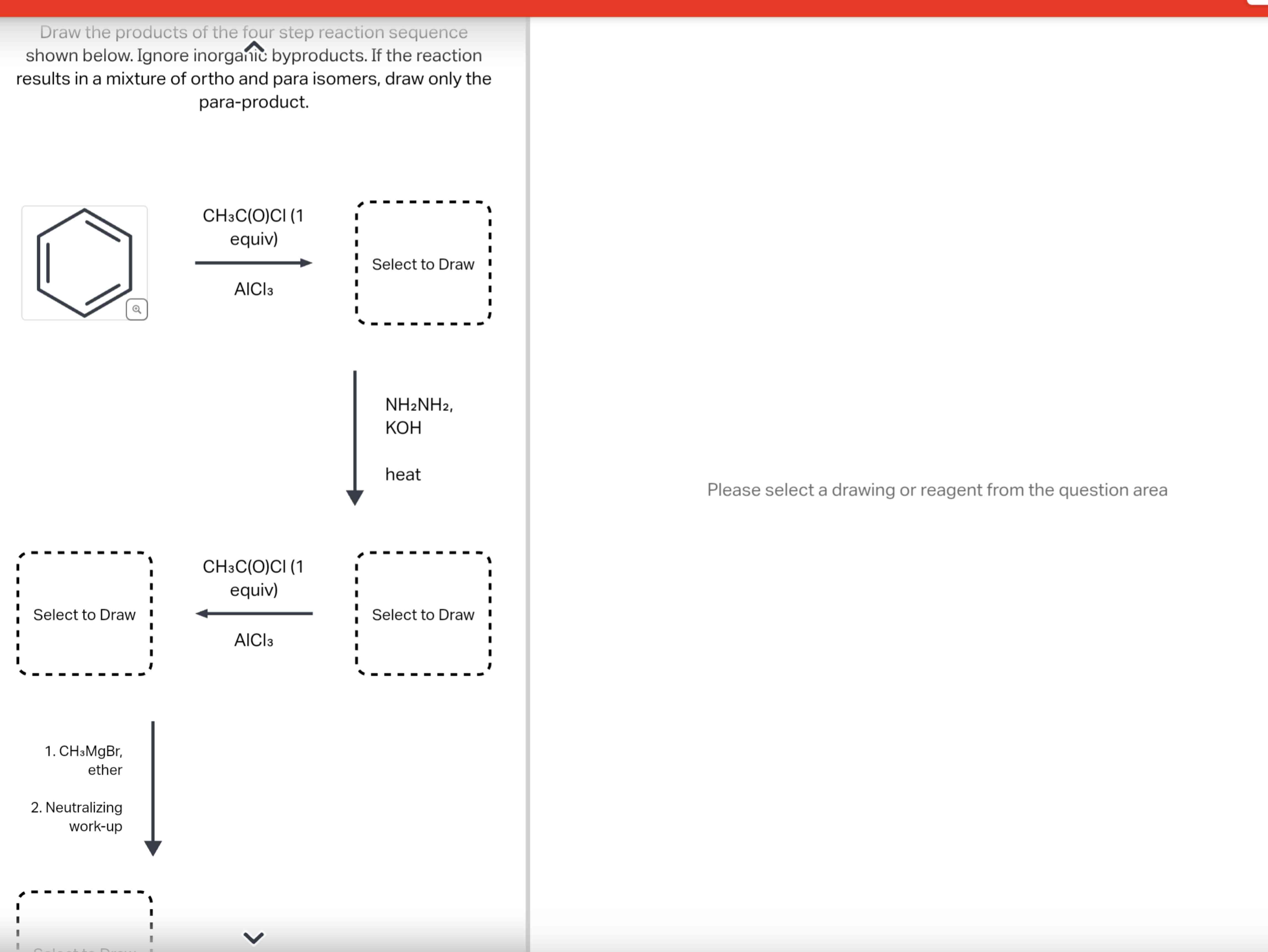 Solved Draw the products of the four step reaction | Chegg.com
