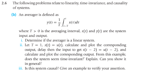 Solved The following problems relate to linearity, | Chegg.com