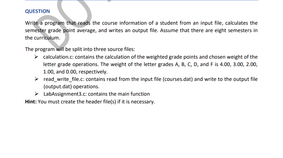 Solved Write a program that reads the course information of | Chegg.com