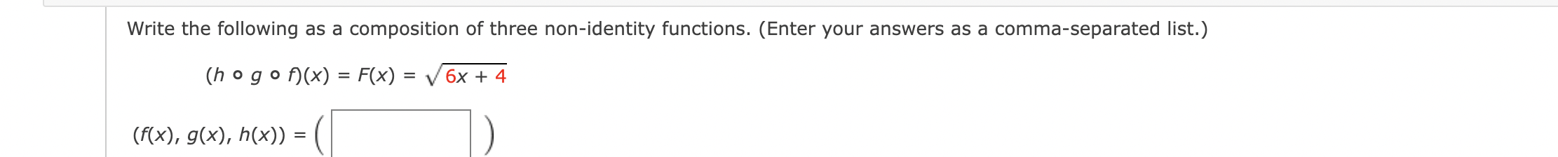 Solved Write the following as a composition of three | Chegg.com