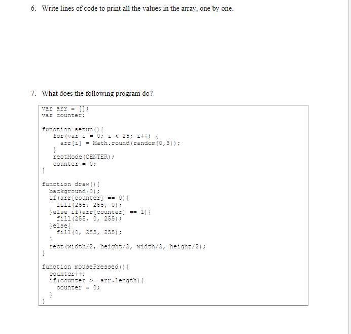 Solved Worksheet 9: Functions & Arrays 1. Write a function | Chegg.com