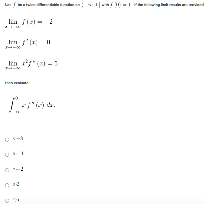 Solved Let F Be A Twice Differentiable Function On −∞ 0]
