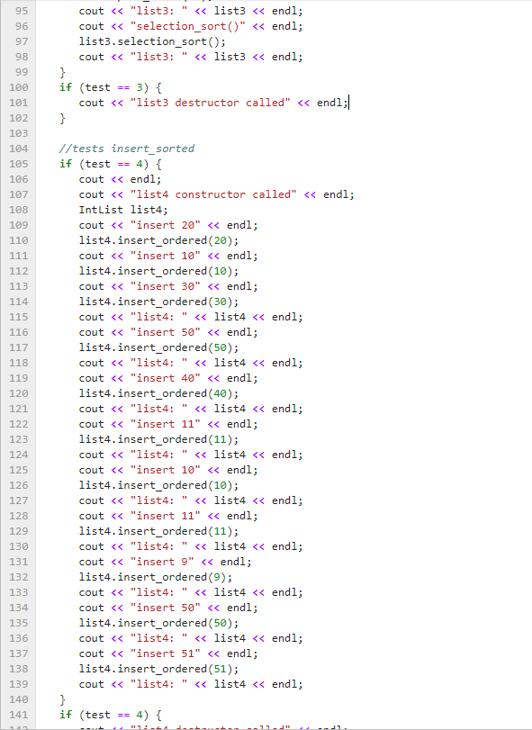 Solved IntList Lab Specifications You are required to come | Chegg.com