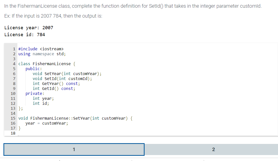 Solved In the FishermanLicense class, complete the function | Chegg.com Solved In the FishermanLicense class, complete the function | Chegg.com