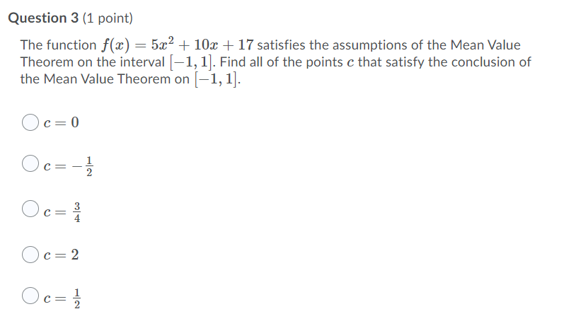 Solved Question 2 (1 point) Use one iteration of Newton's | Chegg.com
