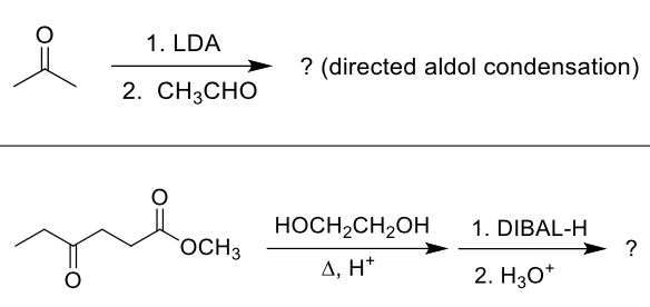 Solved 1. LDA ? (directed aldol condensation) 2. CH3CHO | Chegg.com