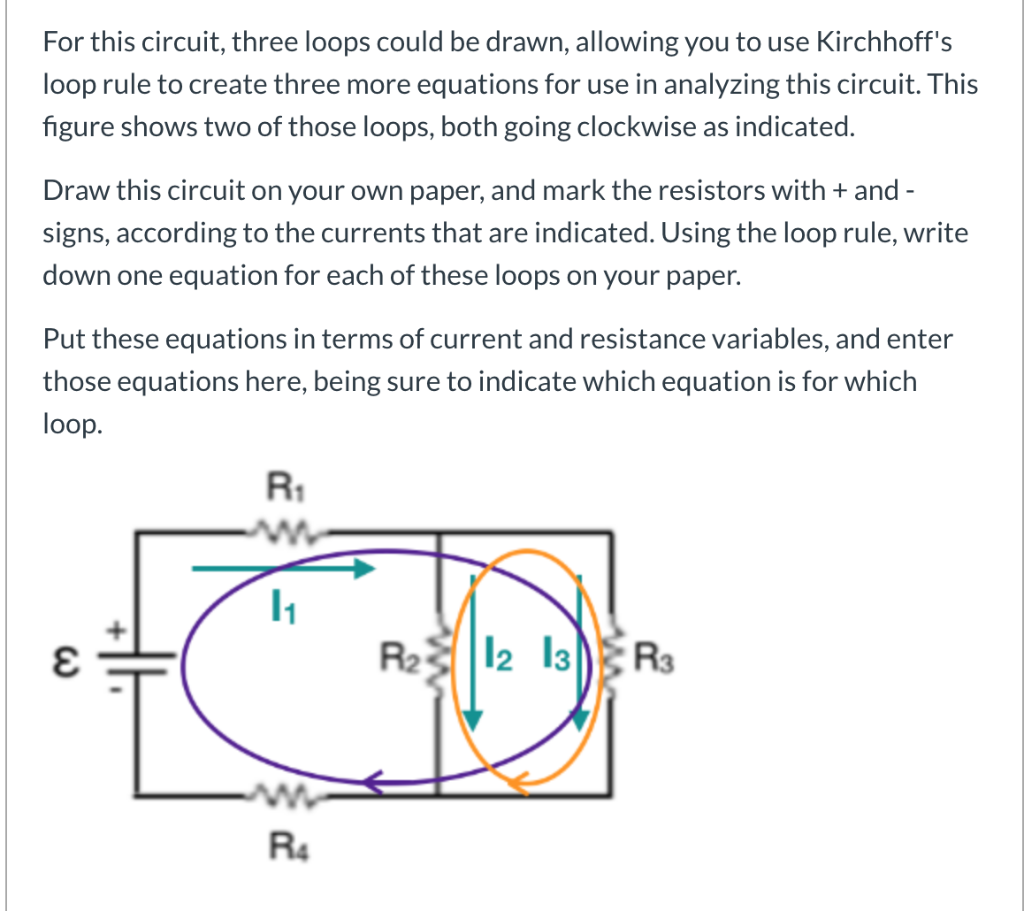 Solved For this circuit, three loops could be drawn, | Chegg.com
