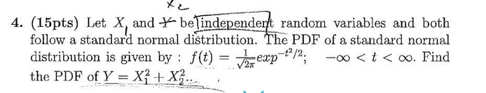 Solved 4 15pts Let X And Be Independent Random Variables