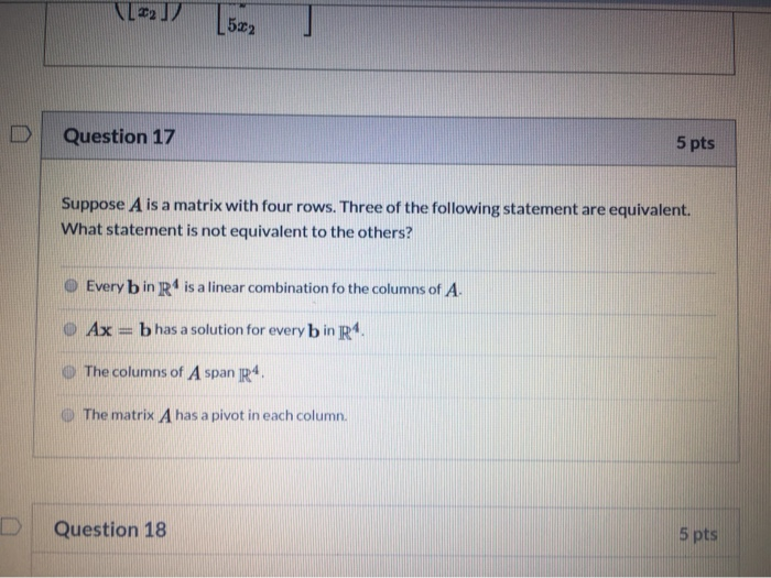 Solved D Question 18 5 pts Let T: R2R2 be the linear | Chegg.com