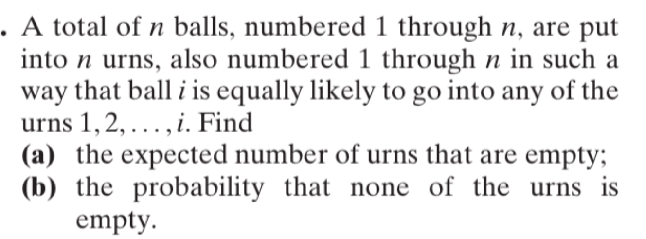 Solved A total of \( ﻿n \) ﻿balls, numbered 1 ﻿through \( ﻿n | Chegg.com