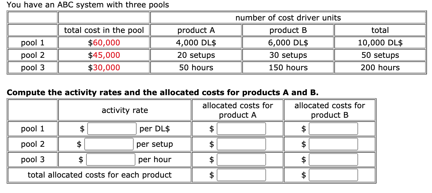 Solved You have an ABC system with three pools total pool 1 | Chegg.com