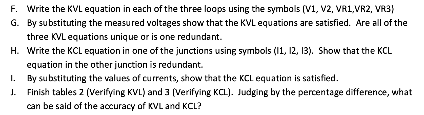 Solved F. Write the KVL equation in each of the three loops | Chegg.com