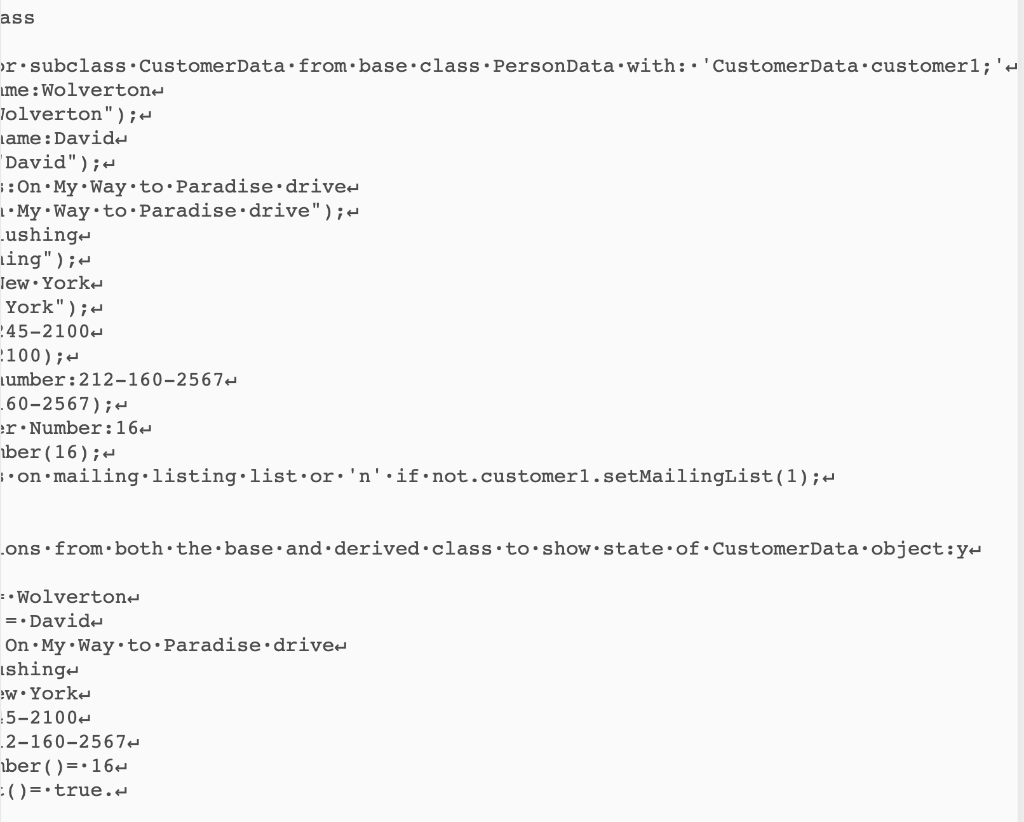 Solved Design a class named Persondata with the following | Chegg.com
