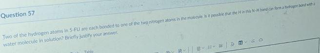 Solved Question 57 Two of the hydrogen atoms in 5-FU are | Chegg.com