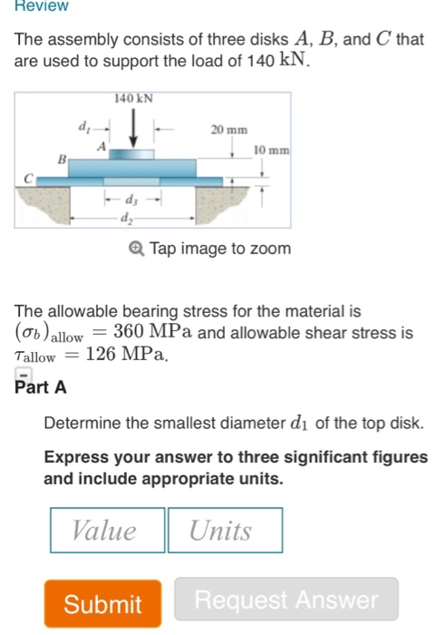 Solved Review The assembly consists of three disks A, B, and | Chegg.com