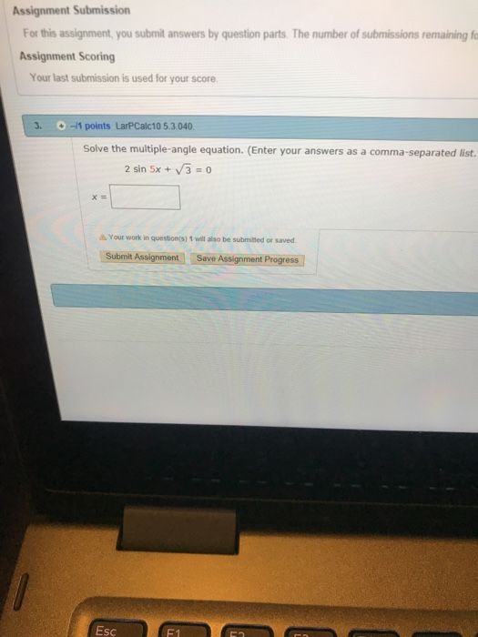 ssignment Submission For this assignment, you submit | Chegg.com