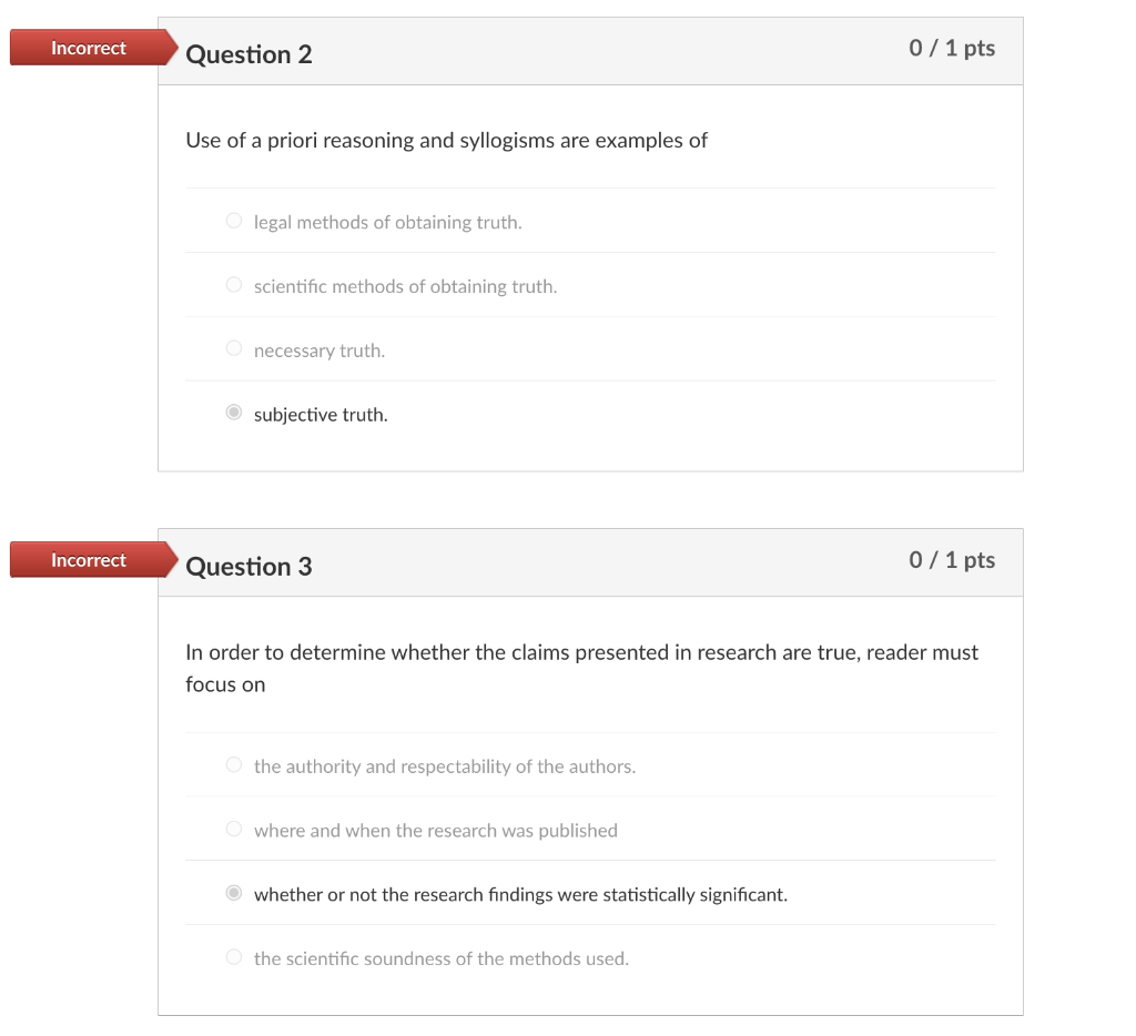 Solved Use of a priori reasoning and syllogisms are examples | Chegg.com