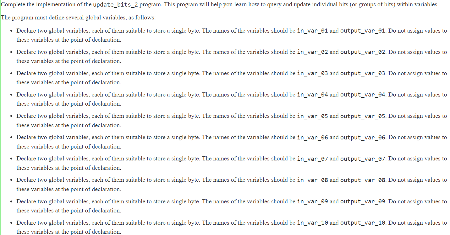 Complete the implementation of the update_bits_2 | Chegg.com
