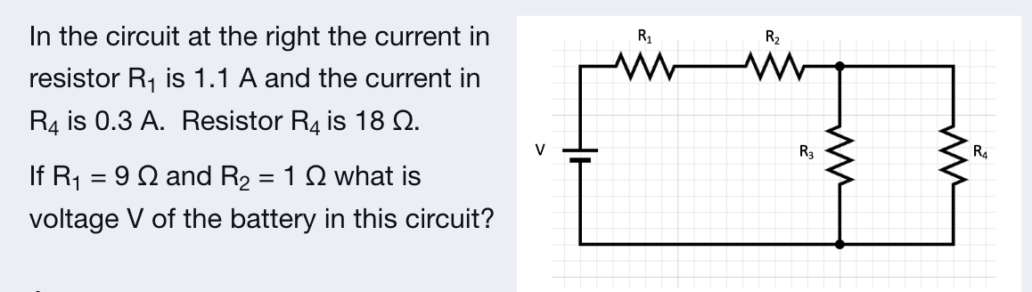 Solved In the circuit at the right the current in resistor | Chegg.com