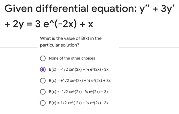 Solved Given differential equation: y” + 3y' + 2y = 3 | Chegg.com