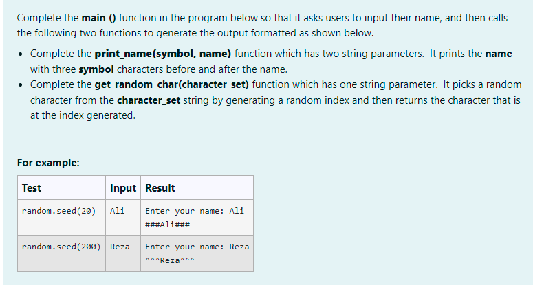 Solved Complete the main () function in the program below so | Chegg.com