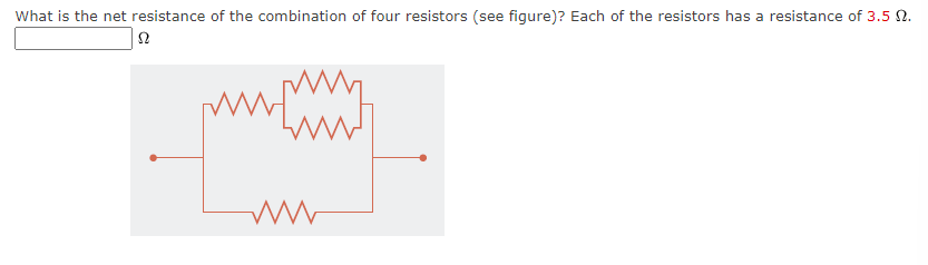 Solved What is the net resistance of the combination of four | Chegg.com