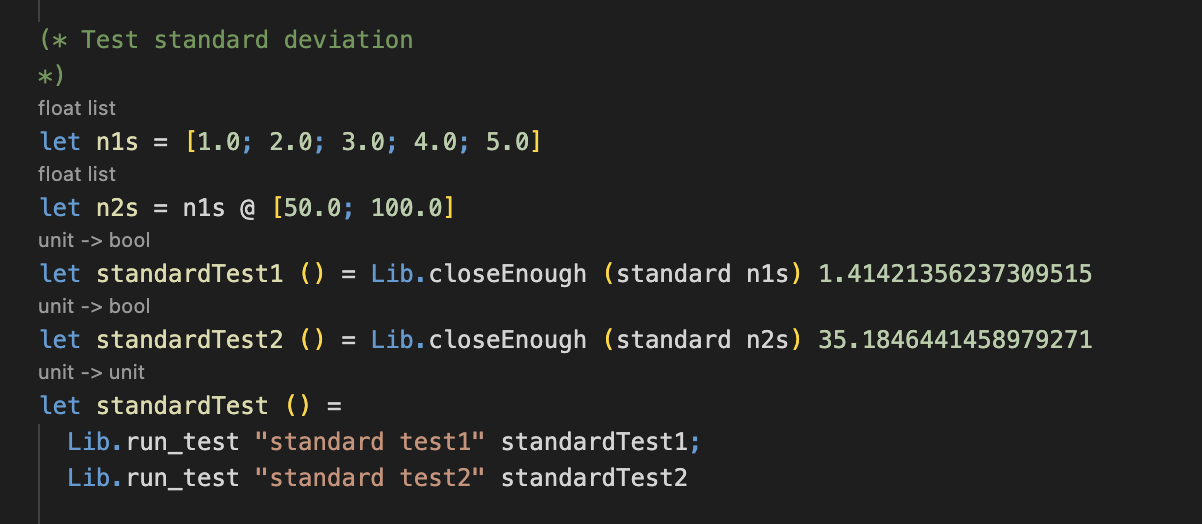 Using OCaml: The standard deviation σ of a set | Chegg.com