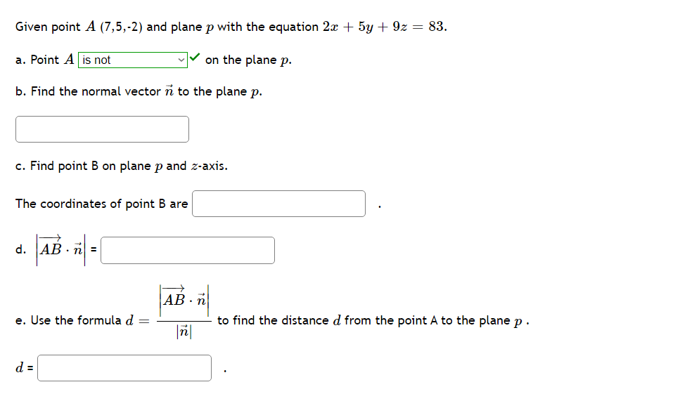 Solved Find the point at which the line | Chegg.com