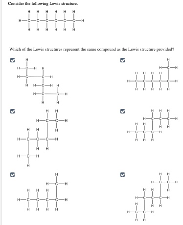 Solved Consider the following Lewis structure. н н н н н н | Chegg.com