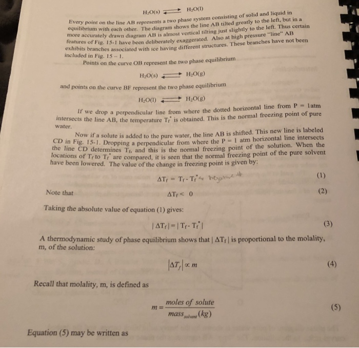 Lab - Molar Mass Determinatiom by freezing point | Chegg.com