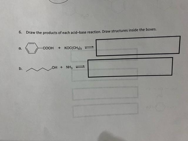 Solved Draw the product of each acid-base reaction. Draw | Chegg.com