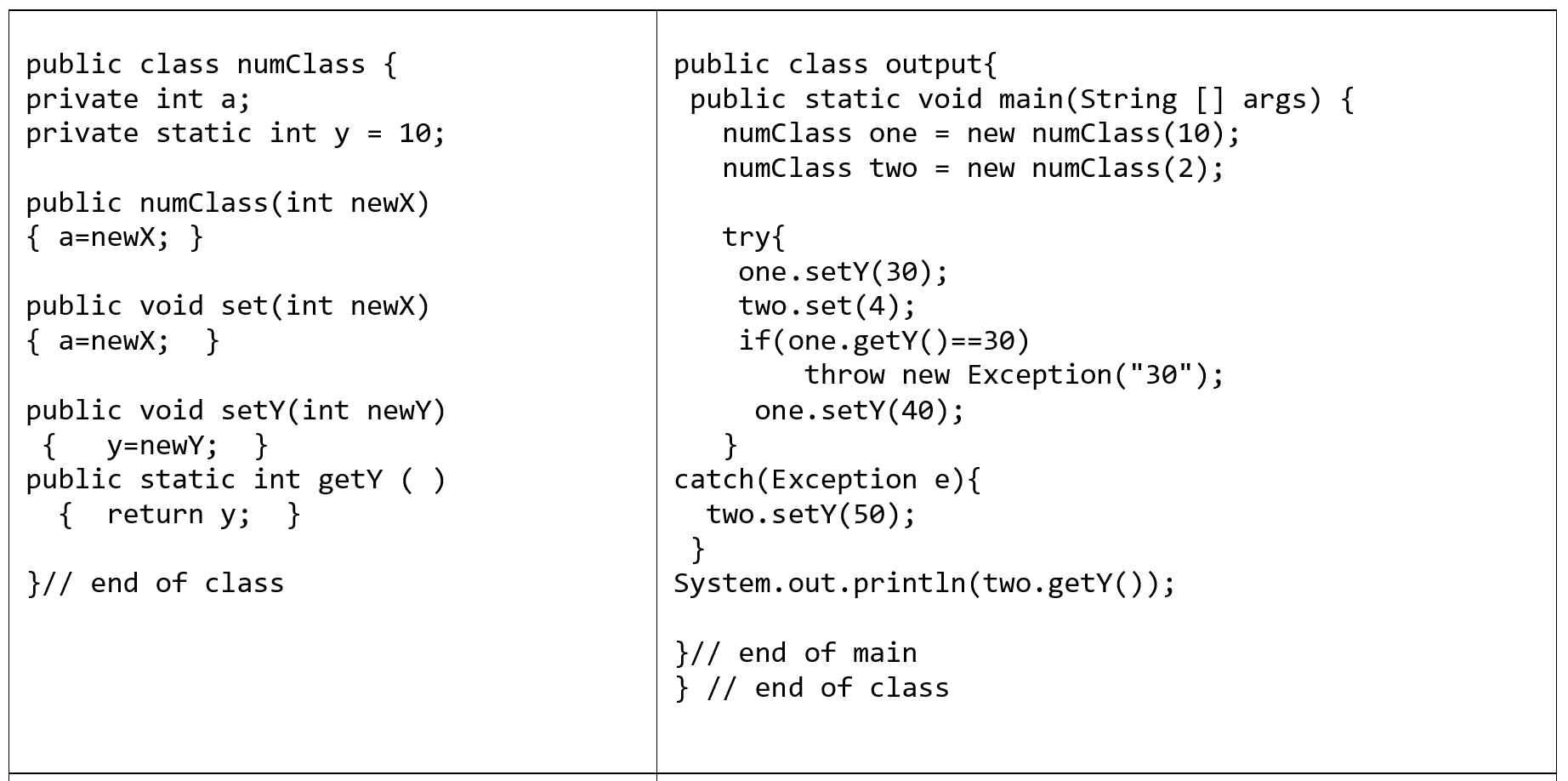 Solved Public Class Numclass Private Int A Private Static 