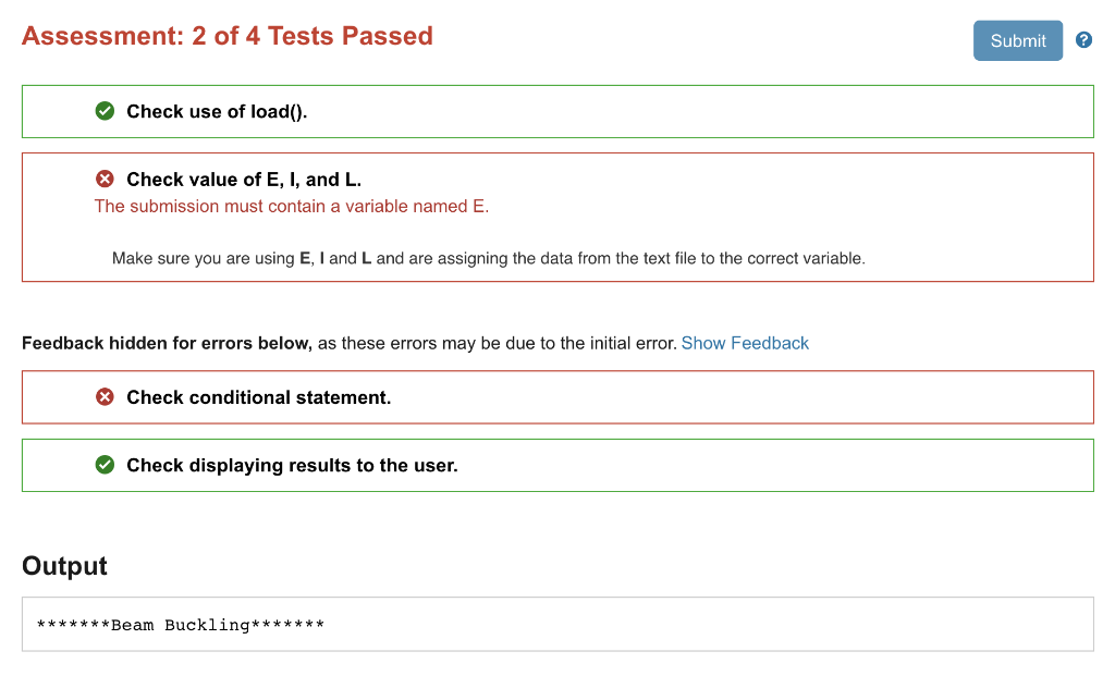 A beams critical load before it buckles is based on | Chegg.com