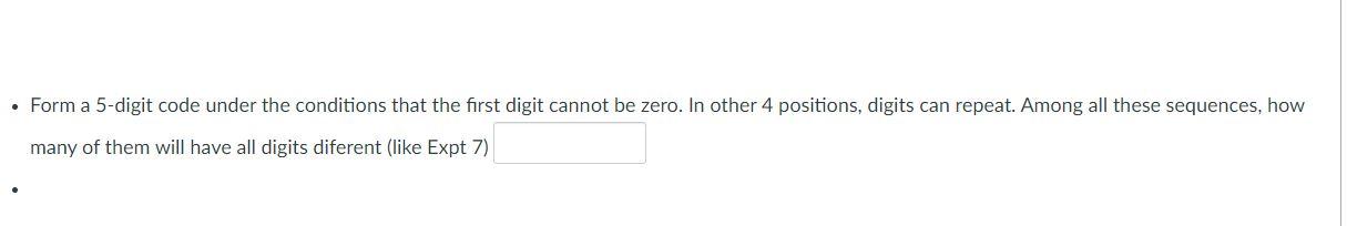 Solved • Form a 5-digit code under the conditions that the | Chegg.com