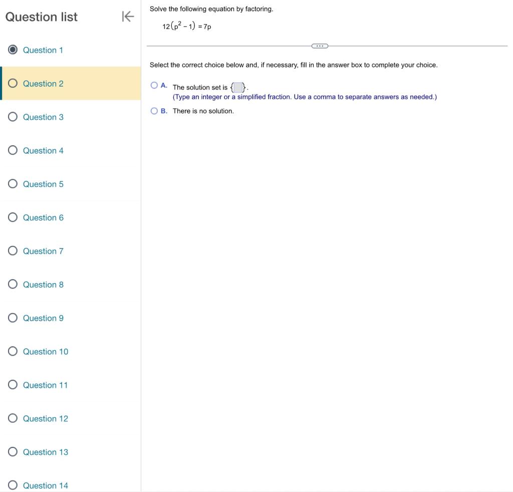 Solved Question list 1← Solve the following equation by | Chegg.com