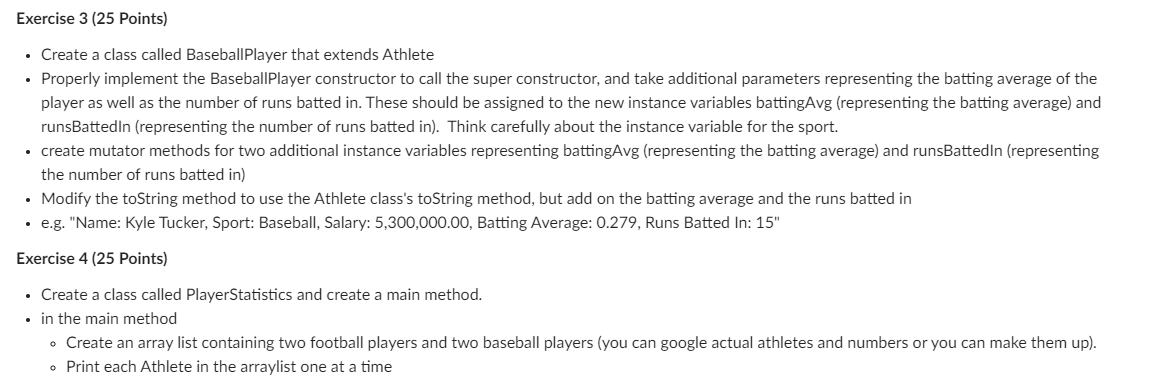 Solved As in previous exercises, please write the Java code | Chegg.com