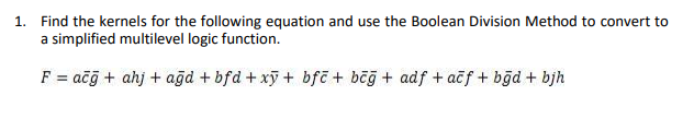 Solved Find the kernels for the following equation and use | Chegg.com