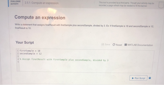 Solved CHALLENGE ACTIVITY 25.1: Compute an expression his | Chegg.com